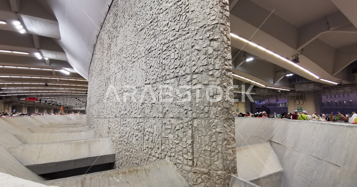 The area of throwing stones in Mecca, famous Islamic landmarks, a ...