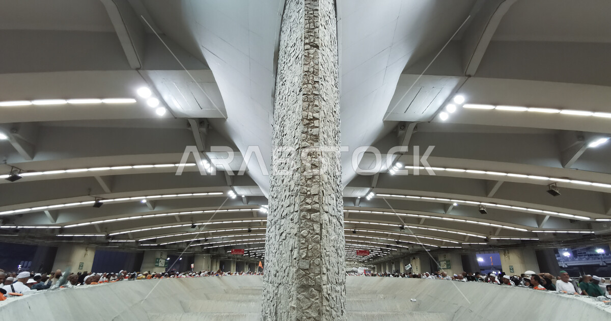 The area of throwing stones in Mecca, famous Islamic landmarks, a ...