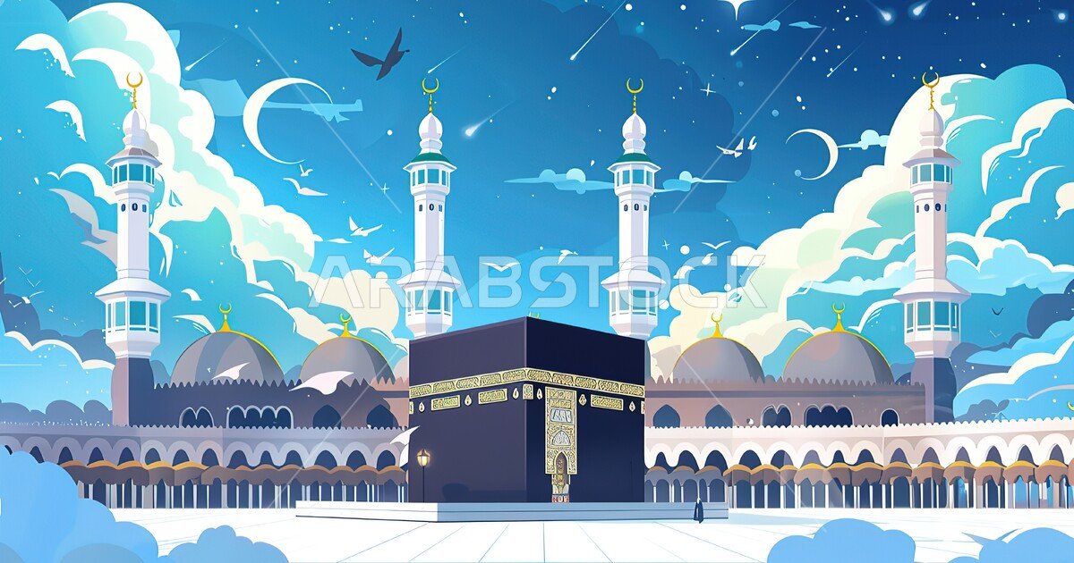 قبلة الاسلام والمسلمين، رسوم توضيحية ثلاثية الابعاد للكعبة المشرفة في ...