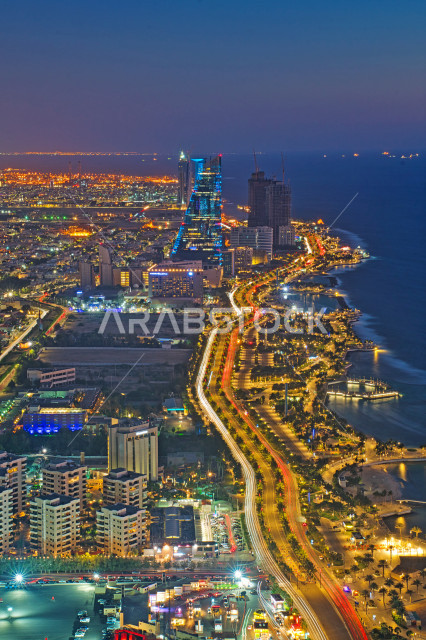 Photography from the top of the city of Jeddah in the Kingdom of Saudi ...