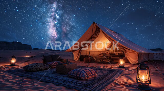 Camping in the deserts of the Kingdom of Saudi Arabia, tourist camps in ...