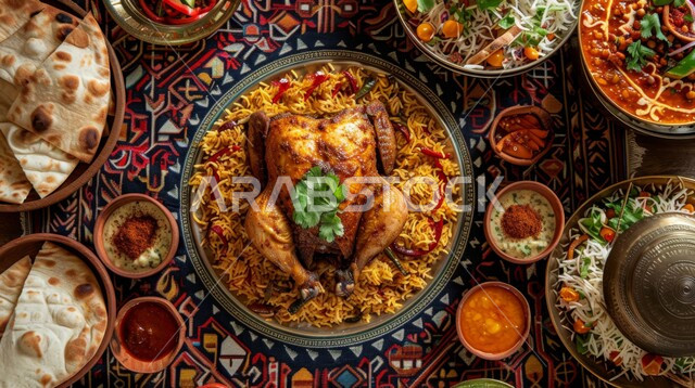 Popular Arab, Emirati, and Gulf foods and dishes ready to be served ...