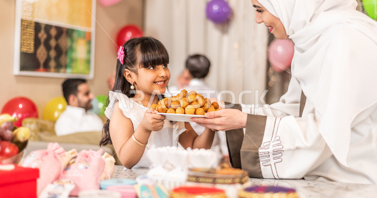 Sharing a wonderful atmosphere for a Saudi family inside the house ...