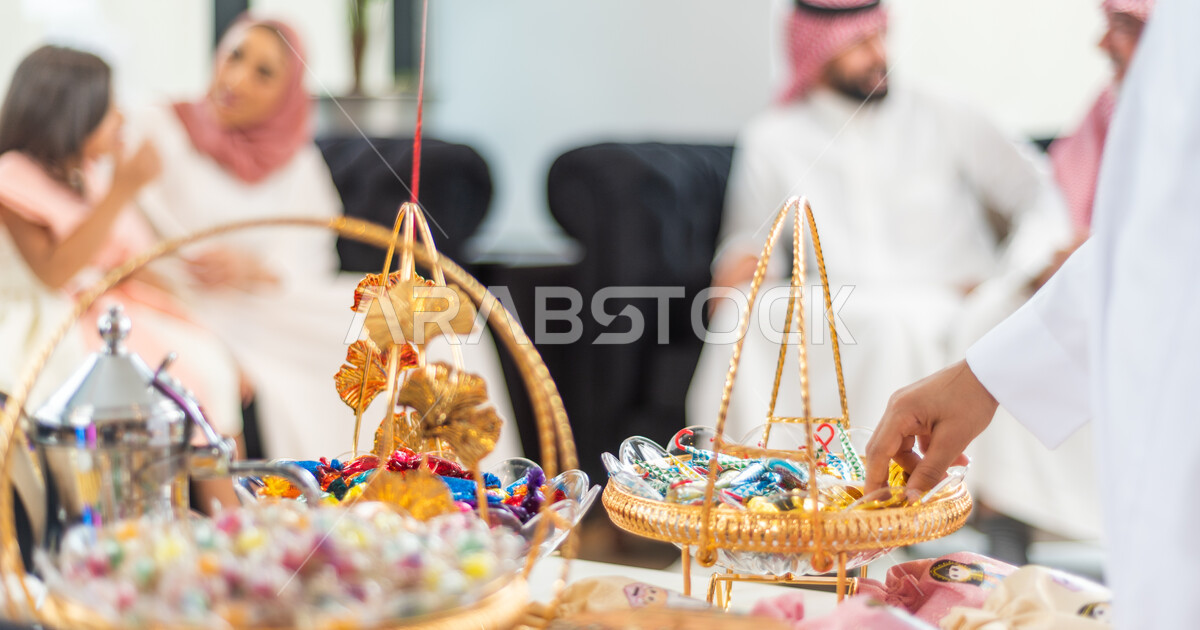 Sharing a wonderful atmosphere for a Saudi family inside the house ...