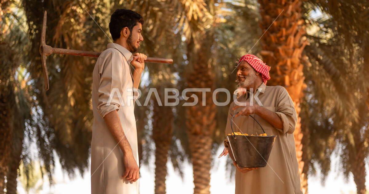 The profession of agriculture was inherited from the ancestors. A Saudi ...