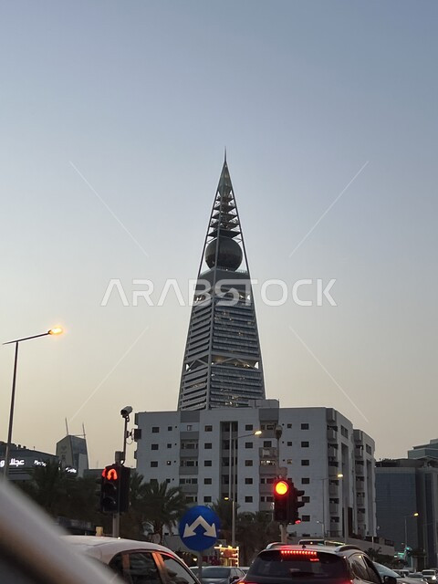 Famous landmarks and buildings in Riyadh, a close-up of the Al ...