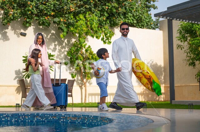Spending enjoyable times in one of the Saudi resorts, a recreational ...