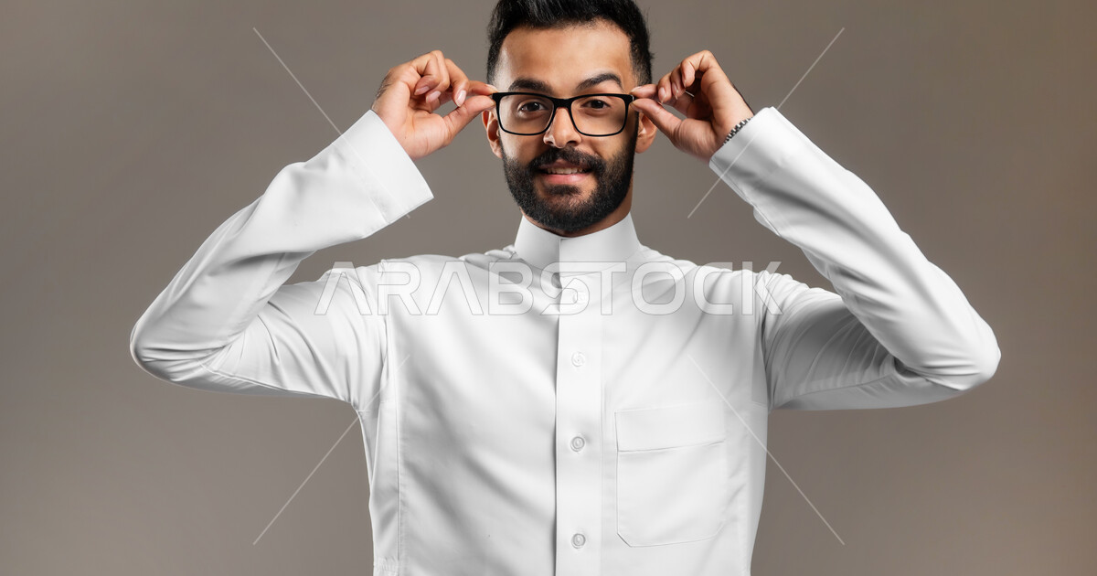 The concept of improving vision and trying to adjust eyesight, paying ...