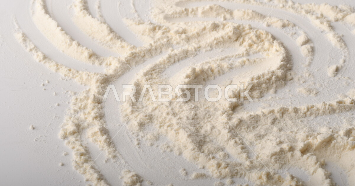 A handful of flour lay on a white table. - Photo #16443 - Stock Photos ...