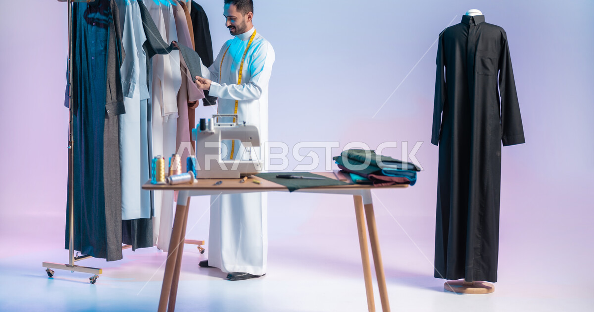 Practicing the profession of sewing, arranging and coordinating clothes ...