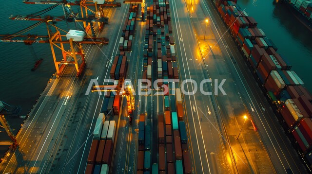 A commercial port for delivering local goods and products via ships at ...