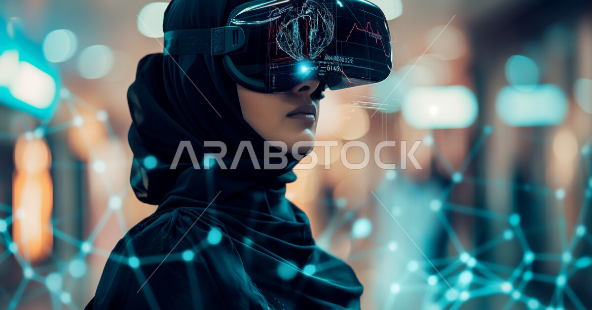 Integration and simulation of the imaginary world, a close-up image of ...