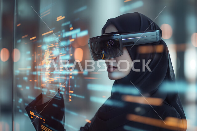 Integration and simulation of the imaginary world, a close-up image of ...