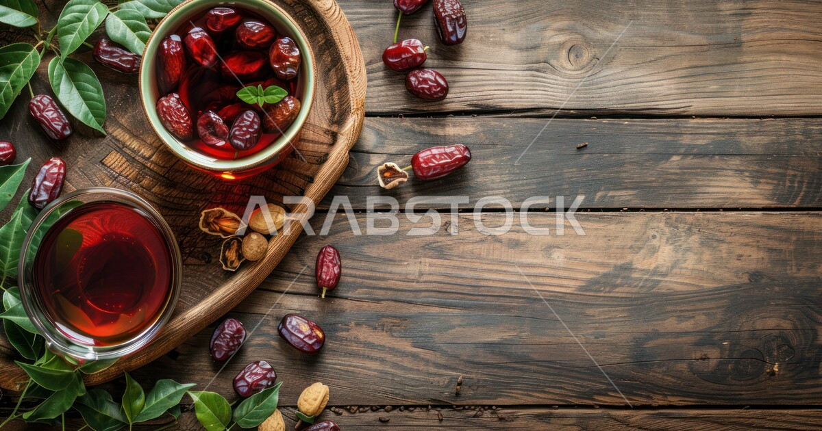 National local crops and products in the Kingdom of Saudi Arabia, a cup ...
