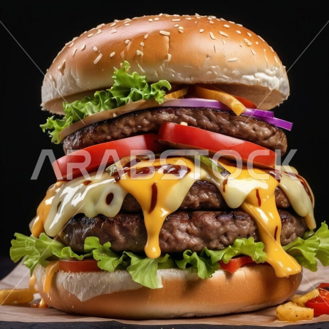 Fast food and meals in the Kingdom of Saudi Arabia, burger sandwich ...