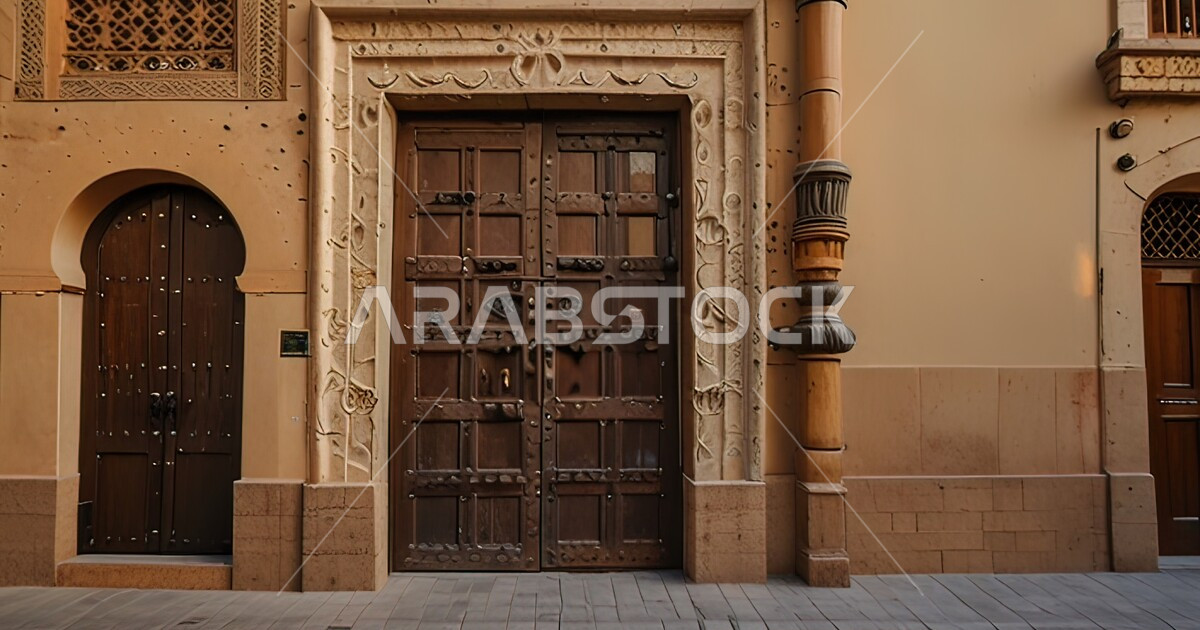 المنازل المبنية على الطراز الطيني القديم، الهندسة الفنية المعمارية ...