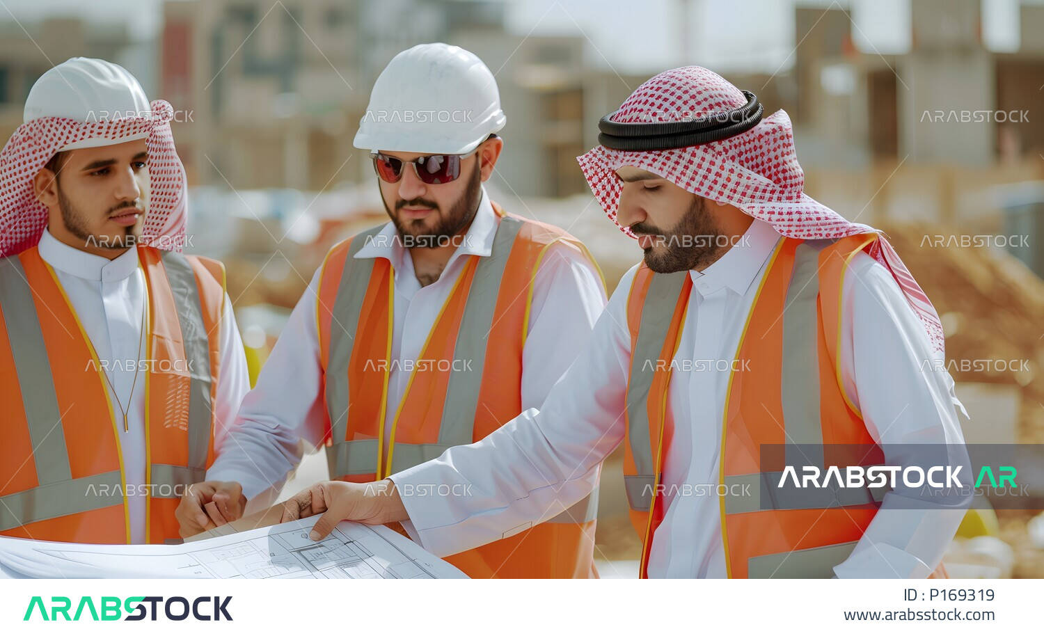 A team of Saudi Gulf Arab engineers performs the required tasks ...