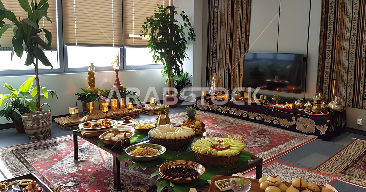Quiet and enjoyable Eid gatherings, various dishes of delicious Eid ...