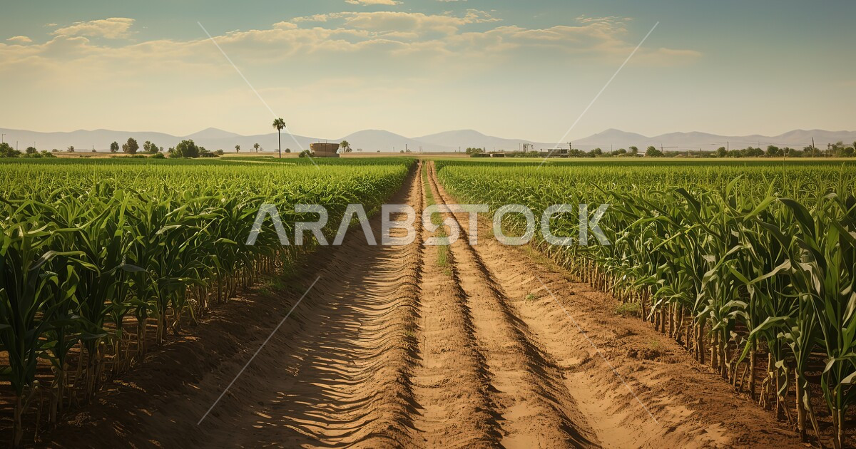 Modern and advanced irrigation systems, Saudi Arabia farms, vast ...