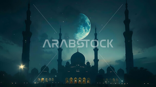 Worship and drawing closer to God Almighty, the view of the shining ...