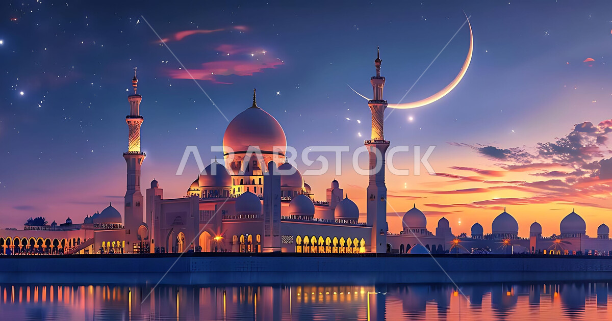 Minarets and domes in the modern Islamic style, getting closer to God ...
