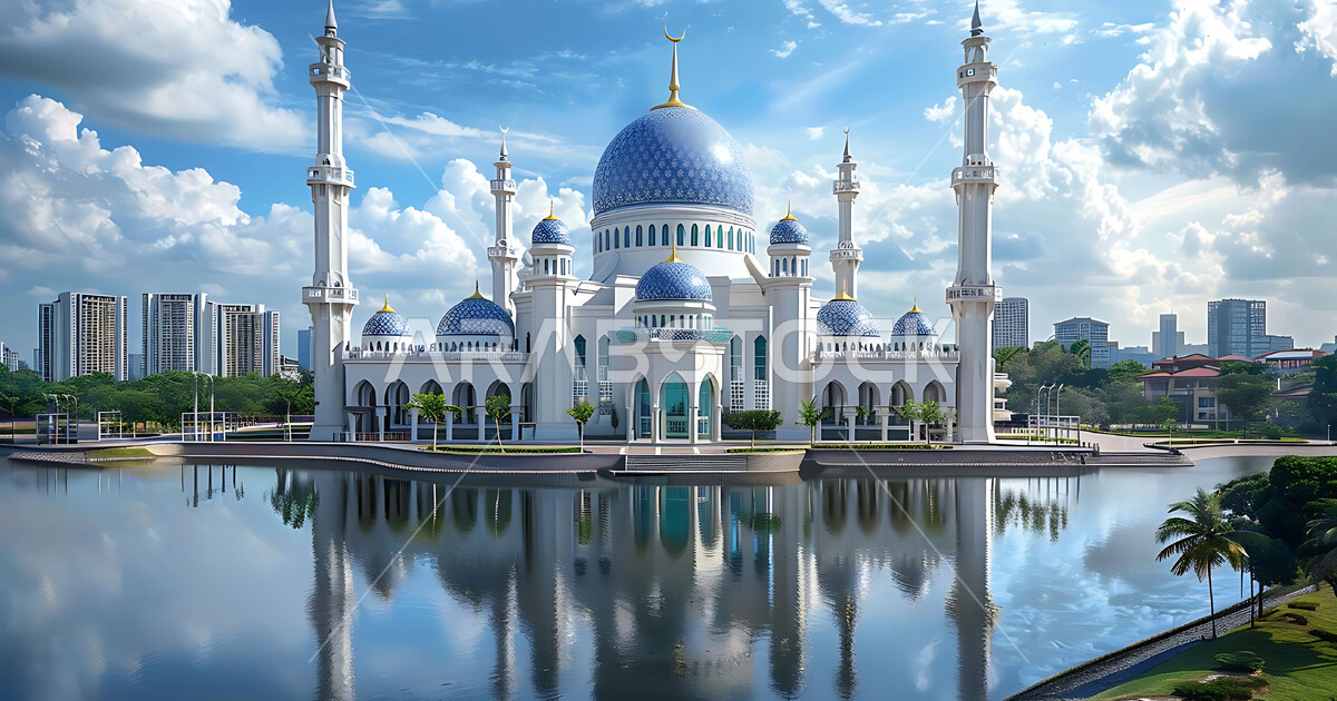 Decorations and architectural designs for building mosques in the ...