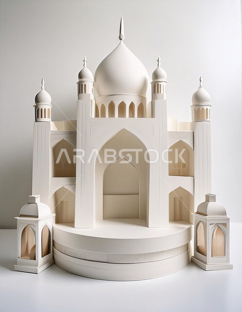 Modern style decorations for building mosques, worship and getting ...