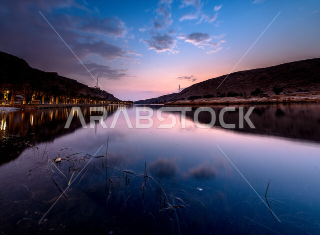 Wadi Namar Lake in Riyadh, Saudi Arabia, famous landmarks and tourist ...