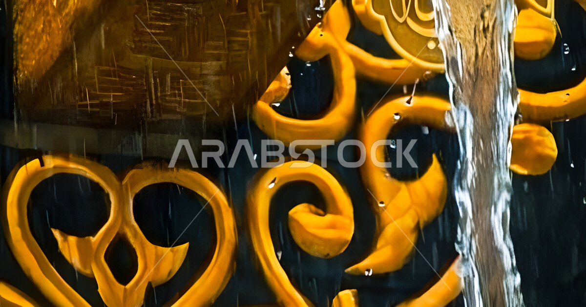 A drain for the water collected on the roof of the Kaaba, Islamic holy ...