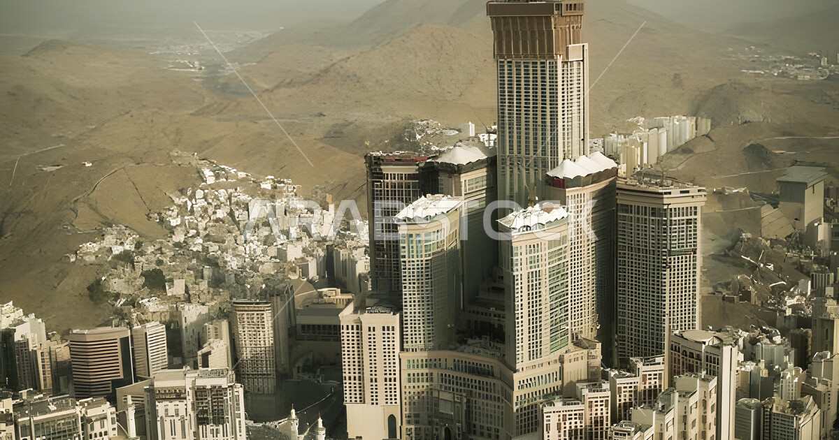 Holy Islamic cities and landmarks, performing Hajj and Umrah rituals ...