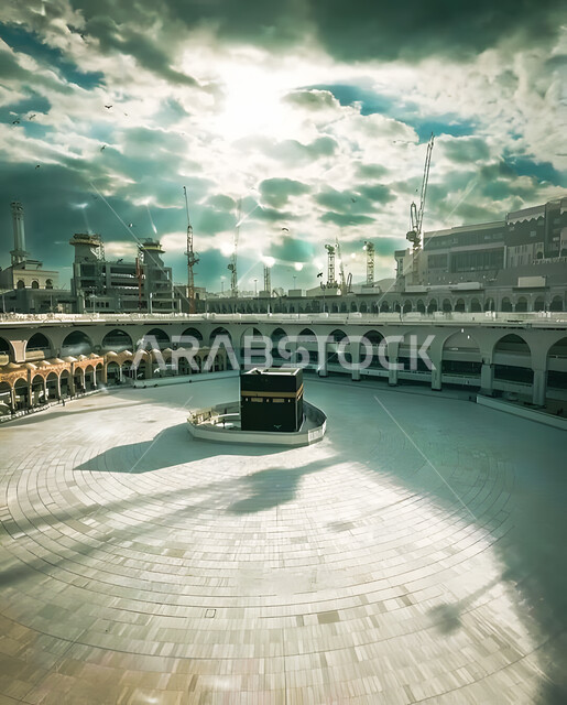 The Holy Kaaba in the Holy Mosque of Mecca, the concept of worship and ...