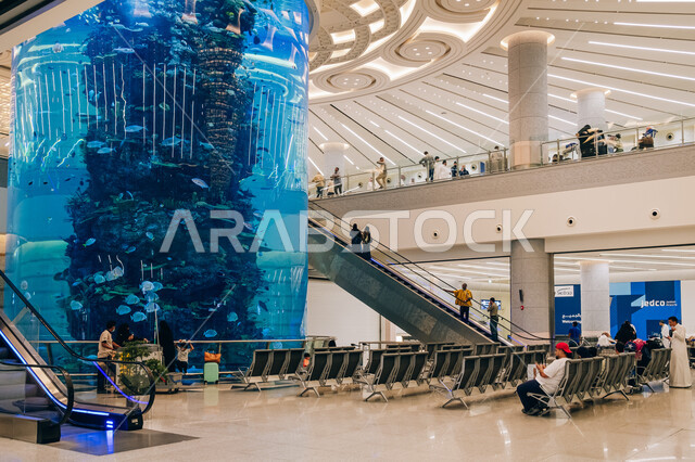 The concept of tourism and travel at King Abdulaziz Airport in Jeddah ...