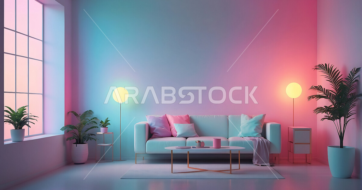 أثاث منزلي راقي مع واجهات زجاجية، ديكورات داخليه متميزة لغرف الجلوس ...