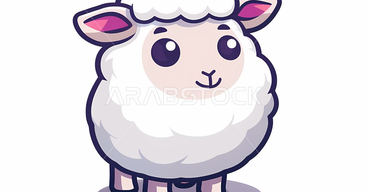 رسوم توضيحية كرتونية ثلاثية الأبعاد لخاروف أبيض لطيف ، مسلسلات و أفلام ...