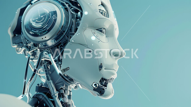 3D designs of future robots, cyborg, advanced intelligent robot ...