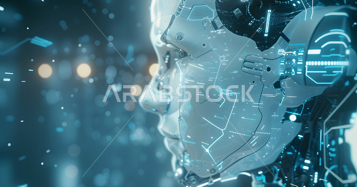 التطور التكنولوجي على كوكب الأرض تصاميم ثلاثية الأبعاد للروبوتات المستقبلية سايبورغ رجل آلي