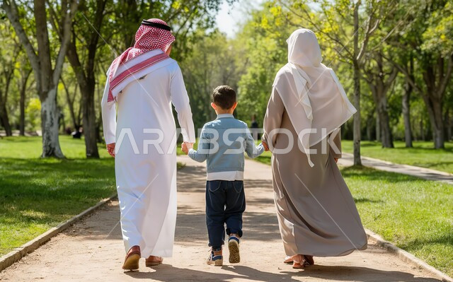 Walking and hiking with the family in the open air, a picture from the ...