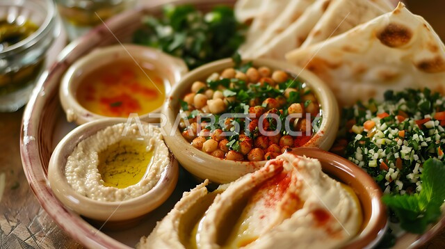 Saudi Arabian oriental meals, traditional popular dishes and foods ...