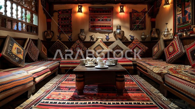 Antiques and accessories with popular designs and decorations, a ...