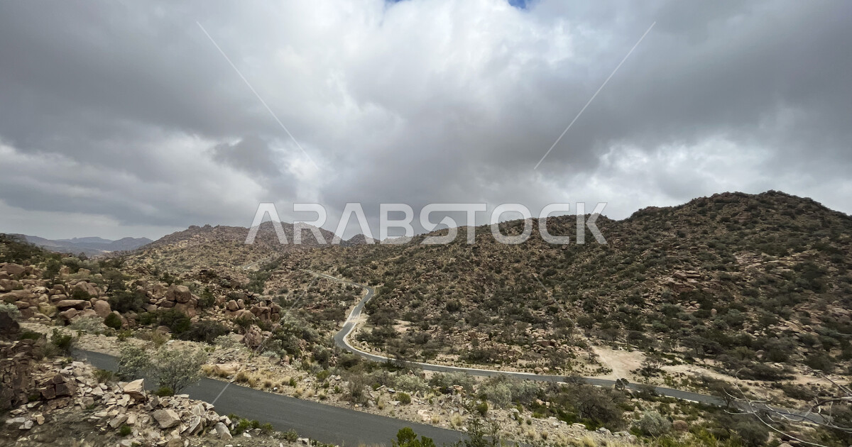 Al Shafa Mountains Highway, Paved Paths and Roads in Taif City ...