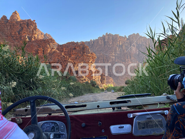 Recreational trips in Wadi Al-Disa in the Tabuk region, rock formations ...
