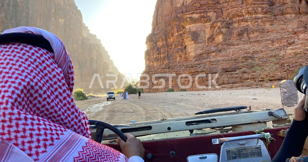 Recreational trips in Wadi Al-Disa in the Tabuk region, rock formations ...