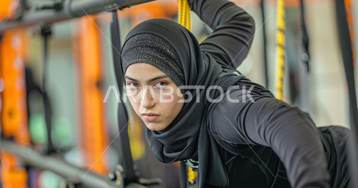 Training hard and determinedly to maintain a healthy lifestyle, sports ...