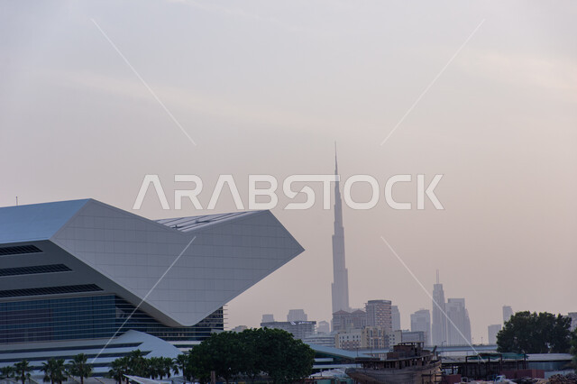 The unique design of the library in the form of an open book, a famous ...