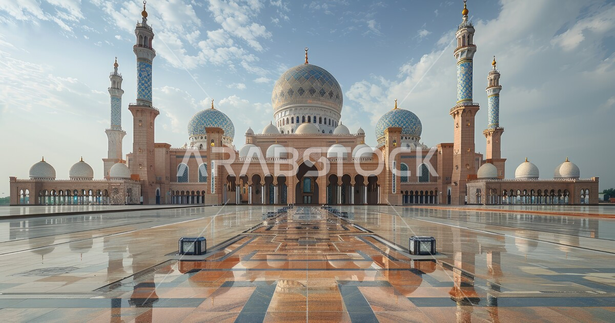 Architectural decorations and designs for building mosques in the ...