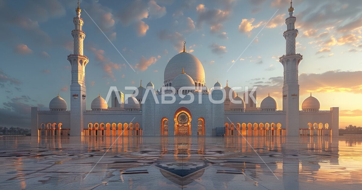 Architectural decorations and designs for building mosques in the ...