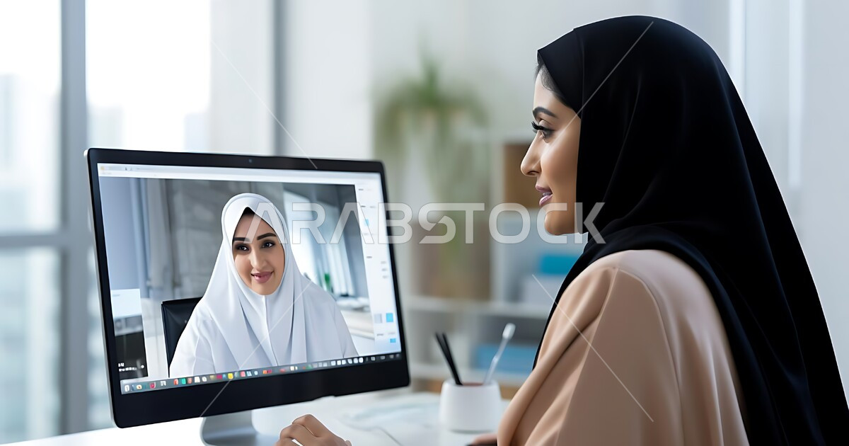 Office work, technological progress and development and modern devices ...