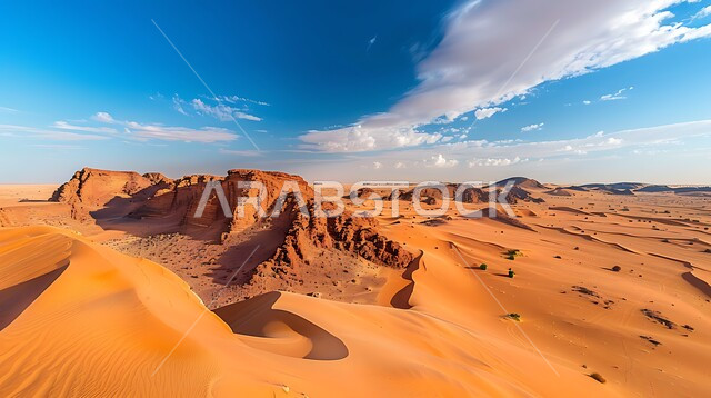Natural desert tourist places in Saudi Arabia, a picture of the Nafud ...