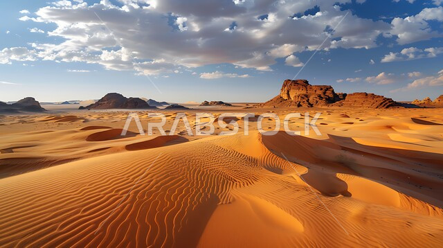 Natural desert tourist places in Saudi Arabia, a picture of the Nafud ...