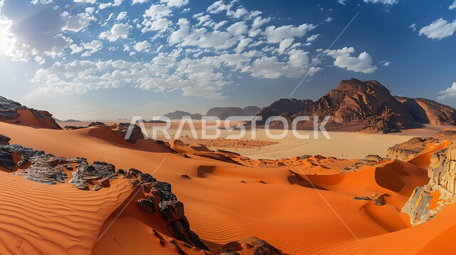 Natural desert tourist places in Saudi Arabia, a picture of the Nafud ...